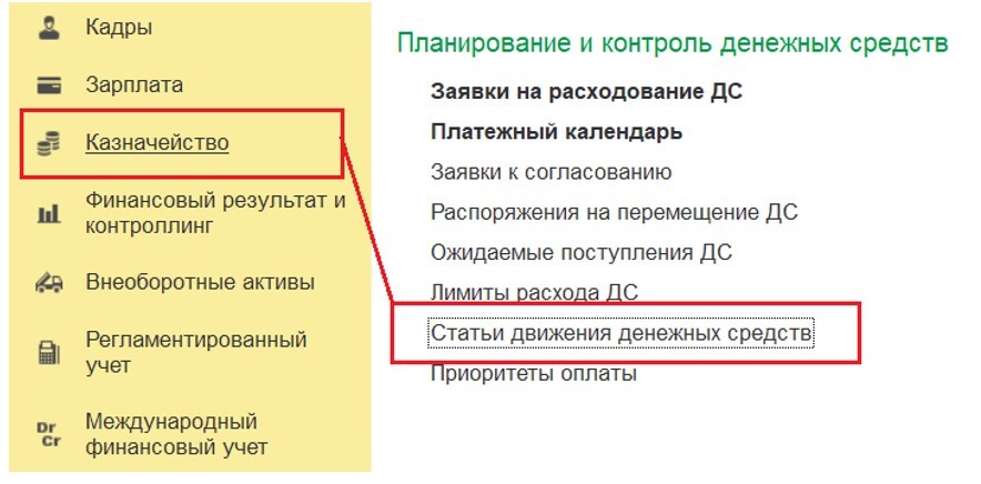 Движение денежных средств (ДДС) в ERP